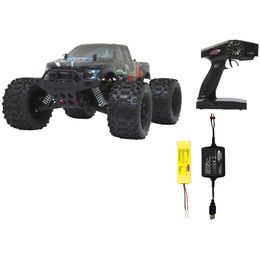 RC-Monstertruck Jamara "Skull Monstertruck 4WD", bunt (schwarz, grau, rot, blau), Fernlenkfahrzeuge, KinderB:33,5cm H:22,5cm, 1:10, 2,4 GHz, B:33,5cm H:22,5cm