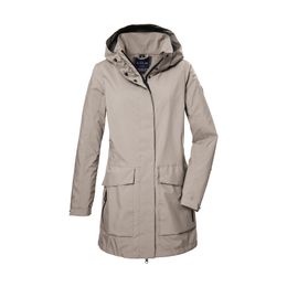 G.I.G.A. by Killtec Softshellparka "GS 95 WMN SFTSHLL PRK", Damen, Gr. 36, beige (hellbeige), Oberstoff: Oberseite: 100% Polyester (recycelt), Rückseite: 100% Polyester (recycelt), G.I.G.A. DX BY KILLTEC, sportlich, Jacken, Wasser- und windabweisender, atmungsaktiver Softshellparka