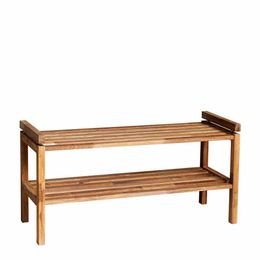 Pharao24.de Schuhregal aus Eiche Massivholz geölt 80 cm