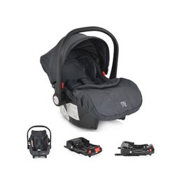 Moni Babyschale Trio Set mit Isofixbasis Royal, i-Size (40 - 87cm) Adapter schwarz