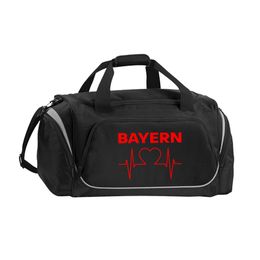 multifanshop Sporttasche - Bayern - Herzschlag - Druck rot - Tasche