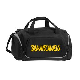 multifanshop Sporttasche - Braunschweig - Textmarker - Druck gelb - Tasche