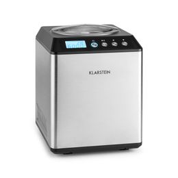 Klarstein Vanilla Sky Eiscreme-Maschine Kompressor 2l 180W Edelstahl silber Silber