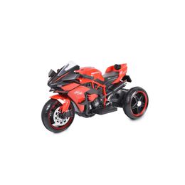 Moni Kinder Elektromotorrad Ninja, drei Kunststoffr&auml;der, LED-Beleuchtung, Mp3 rot