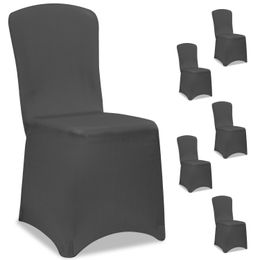 Detex Stuhlhusse 6er-Set Anthrazit OEKO-TEX