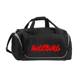 multifanshop Sporttasche - Augsburg - Textmarker - Druck rot - Tasche