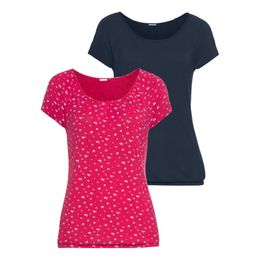 Lascana Shirt Damen Gr&ouml;&szlig;e XS navy / pink