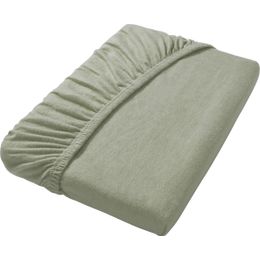 Irisette unisex Spannbetttuch salbei, Größe 90x190 - 100x200 cm
