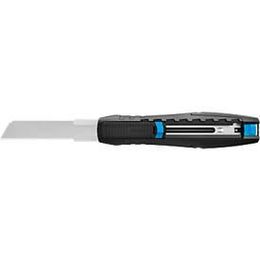 Sicherheitsmesser Martor Secubase 383, ergonomisch, Schnitttiefe einstellbar, Auto-Klingenrückzug, L 170,5 x B 25 x H 34 mm, Stahl/GFK, schwarz
