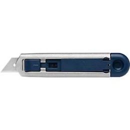 Sicherheitsmesser Martor Secunorm Profi25 MDP, werkzeugloser Klingenwechsel, metalldetektierbar, L 143 x B 17 x H 31 mm, Stahl/Aluminium/Kunststoff, blau