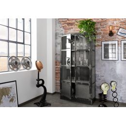 Vitrine Mango 92x40x185 grau lackiert HEAVY INDUSTRY #143