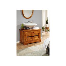 Waschbeckenunterschrank Akazie 88x43x60 honig lackiert OXFORD #01005