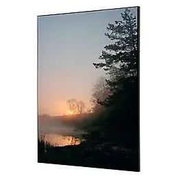SHOWDOWN Textile Wanddekoration Wald Sonnenaufgang Mehrfarbig Aluminium