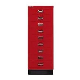 Bisley MultiDrawer Metall Schubladenschrank 9 Sch&uuml;be 349 x 432 x 940 mm Rot