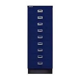 Bisley MultiDrawer Metall Schubladenschrank 9 Sch&uuml;be 349 x 432 x 940 mm Oxfordblau