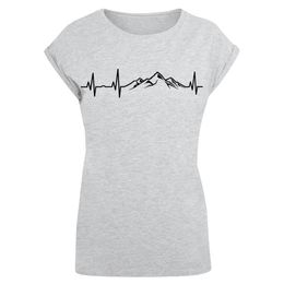 F4NT4STIC Shirt 'Mountain Heartbeat' female Grey size S