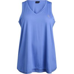 Active by Zizzi Sporttop 'Abasic' Damen Gr&ouml;&szlig;e 7XL/8XL hellblau