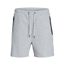 Jack & Jones JACK & JONES Shorts 'JPSTGordon' Herren Größe 35/36 hellgrau / schwarz