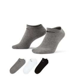 Nike Everyday Lightweight No-Show Training Socks (3 Pairs) Bekleidung Unisex grau S