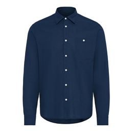 Blend Button Up Shirt ' BHBAY LINEN ' male Blue size XXXL