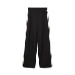 V&eacute;ro Moda VERO MODA Bundfaltenhose 'CHRISSY' Damen Gr&ouml;&szlig;e 44 schwarz / naturwei&szlig;