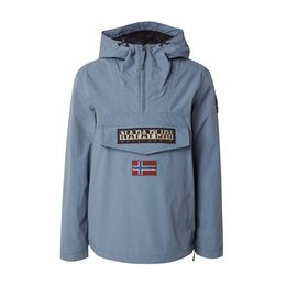 Napapijri Funktionsjacke 'Rainforest' Herren Größe M saphir / dunkelrot / schwarz / weiß