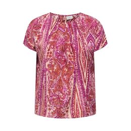 Only Carmakoma Bluse 'Carnova' Damen Gr&ouml;&szlig;e 5XL orange / fuchsia / pitaya / wei&szlig;