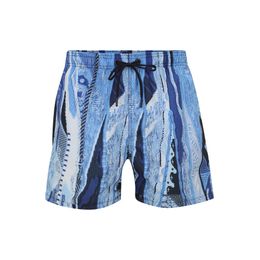 Carlo Colucci Badeshorts Herren Größe S navy / himmelblau / hellblau
