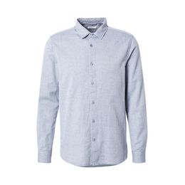 KnowledgeCotton Apparel Button Up Shirt male Blue size XL