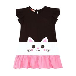 Denokids Kleid 'Frill Cat' M&auml;dchen Gr&ouml;&szlig;e 104 schwarz