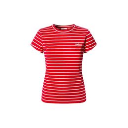 Pepe Jeans T-Shirt 'Meribel' Damen Gr&ouml;&szlig;e L rot / wei&szlig;