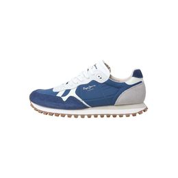 Pepe Jeans Sneaker 'Brit-On Master' Herren Größe 46 marine / silber / weiß