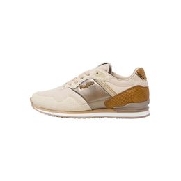 Pepe Jeans Sneaker 'London' Damen Gr&ouml;&szlig;e 40 beige / cognac / gold