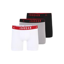 Jordan Boxershorts 'FLIGHT Cotton Core Boxer Briefs' Herren Größe S graumeliert / rot / schwarz / weiß