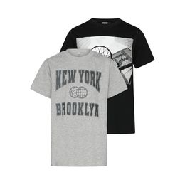 Urban Classics Shirt 'New York & Brookly' boy Black size 146/152