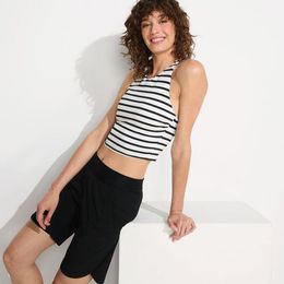 LANDS' END Badeshorts 23 cm, Damen,  Schwarz, Polyester-Mischung, by Lands' End