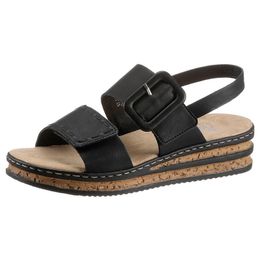 Rieker Sandale '62950' Damen Größe 38 braun / schwarz