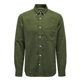 Only & Sons Only & Sons Button Up Shirt 'ONSGudmund' male Green size XL