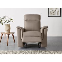 Relaxsessel Home Affaire "Southbrook, TV-Sessel mit Schlaffunktion, Wohnzimmer, Funktionssessel", grau (hellgrau), B:91cm H:99cm T:92cm, Kunstleder 100% Polyurethan, Sessel, Relaxsessel, mit manueller und elektrischer Relaxfunktion