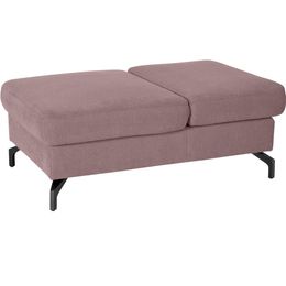 Sit & More Hocker SIT & MORE "Percy", lila (flieder), B:114cm H:46cm T:71cm, Hocker, Polsterhocker Sitzhocker, Fu&szlig;h&ouml;he 15cm, mit Klappfunktion, wahlweise in 2 Fu&szlig;farben