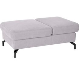 Sit & More Hocker SIT & MORE "Percy", silber, B:114cm H:46cm T:71cm, Hocker, Polsterhocker Sitzhocker, Fu&szlig;h&ouml;he 15cm, mit Klappfunktion, wahlweise in 2 Fu&szlig;farben
