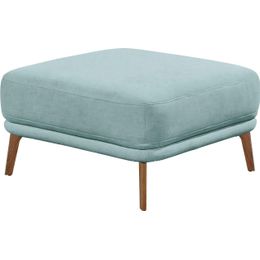 Sch&ouml;ner Wohnen Kollektion Hocker "Pearl - 5 Jahre Hersteller-Garantie, auch in Boucl&eacute;", blau (petrol), B:80cm H:45cm T:80cm, 100% Polyester, SCH&Ouml;NER WOHNEN-KOLLEKTION, Hocker, Hocker, Passend zur Serie Pearl, B/T/H: 80/80/45 cm, F&uuml;&szlig;e Massivholz