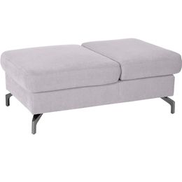 Sit & More Hocker SIT & MORE "Percy", silber, B:114cm H:46cm T:71cm, Hocker, Polsterhocker Sitzhocker, Fu&szlig;h&ouml;he 15cm, mit Klappfunktion, wahlweise in 2 Fu&szlig;farben