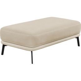Sch&ouml;ner Wohnen Kollektion Hockerbank "Pearl - 5 Jahre Hersteller-Garantie, auch in Boucl&eacute;", beige (natur), B:120cm H:45cm T:70cm, 96% Polyester, 4% Polyacryl, SCH&Ouml;NER WOHNEN-KOLLEKTION, Hocker, Passend zur Serie Pearl, F&uuml;&szlig;e Metall, B/T/H: 125/70/45 cm