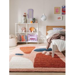 benuta Pop Hochflor Shaggyteppich Louise Multicolor 120x170 cm - Hochflor Teppich für Wohnzimmer