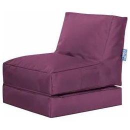 Sitzsack SITTING POINT "Twist Scuba", lila (aubergine), B:70cm H:80cm T:180cm, Polyester, Sitzsäcke