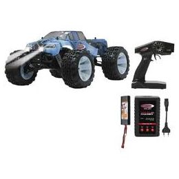 RC-Monstertruck Jamara "Tiger Ice Monstertruck BL 4WD", blau (blau, schwarz), Fernlenkfahrzeuge, KinderB:33,5cm H:20,5cm, 1:10, 2,4 GHz, mit LED, B:33,5cm H:20,5cm