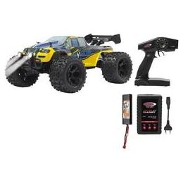 RC-Monstertruck Jamara "Myron Monstertruck BL 4WD", bunt (gelb, blau, schwarz), Fernlenkfahrzeuge, KinderB:33,5cm H:19,5cm, 1:10, 2,4 GHz, mit LED, B:33,5cm H:19,5cm