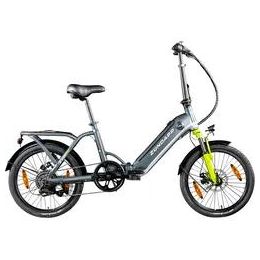 Zündapp E-Bike ZÜNDAPP "ZT20R" Gr. 35, grau (grau, grün), E-Bikes, 35cm, 20 Zoll (50,80cm), Pedelec, Elektrofahrrad für Damen u. Herren