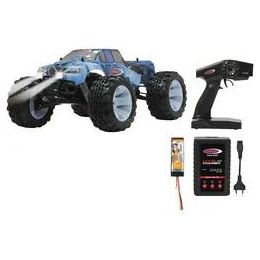 RC-Monstertruck Jamara "Tiger Ice Monstertruck 4WD", blau (blau, schwarz), Fernlenkfahrzeuge, KinderB:33,5cm H:20,5cm, 1:10, 2,4 GHz, mit LED, B:33,5cm H:20,5cm